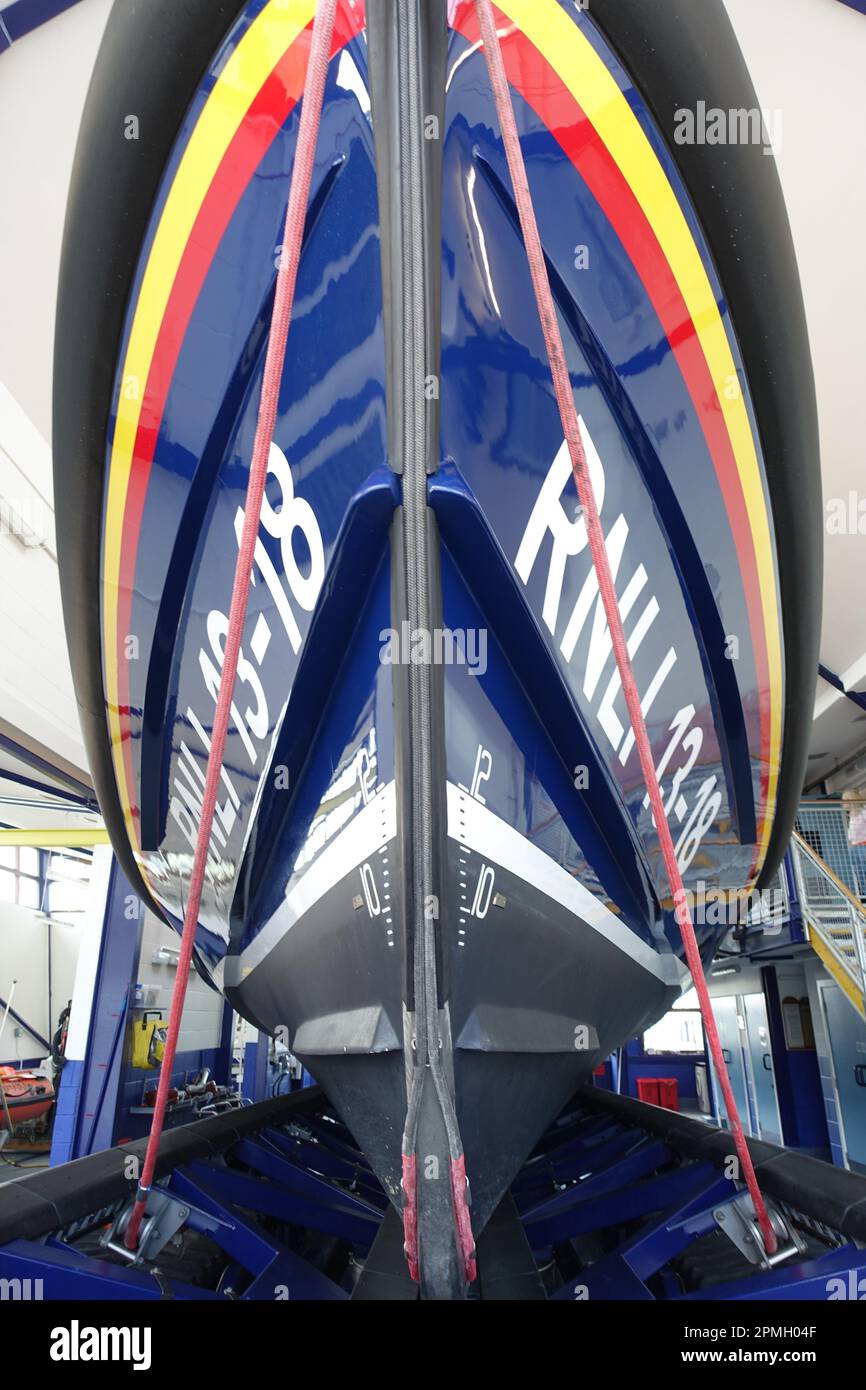 Jet-powered Shannon class lifeboat, able to beach on shingle, Royal ...