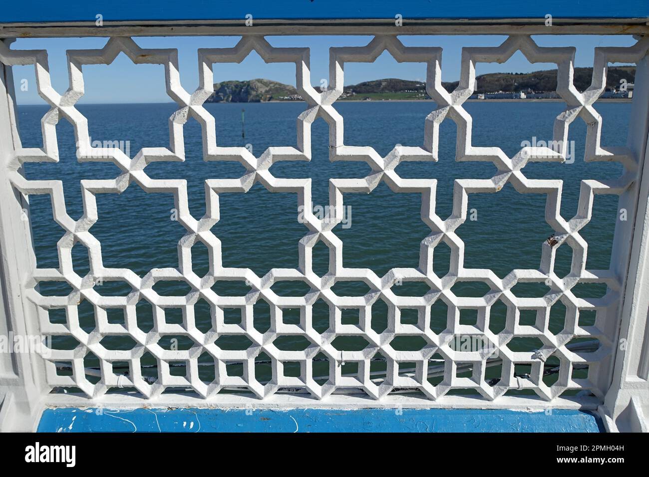 Llandudno pier,Wales, detail of victorian railings Stock Photo - Alamy