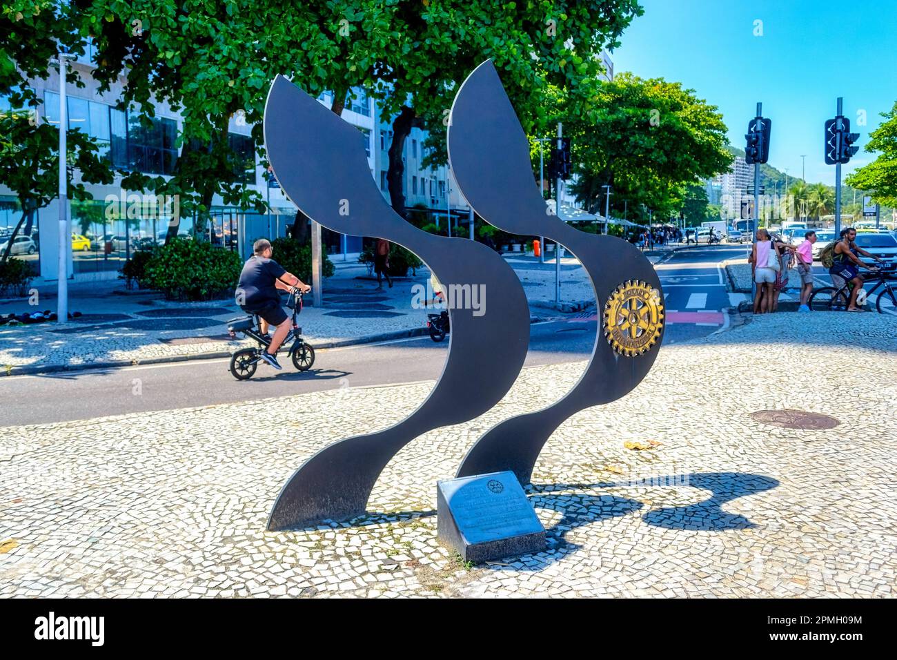 Rio de Janeiro, Brazil - April 4, 2023: Rotary Club sculpture in a ...