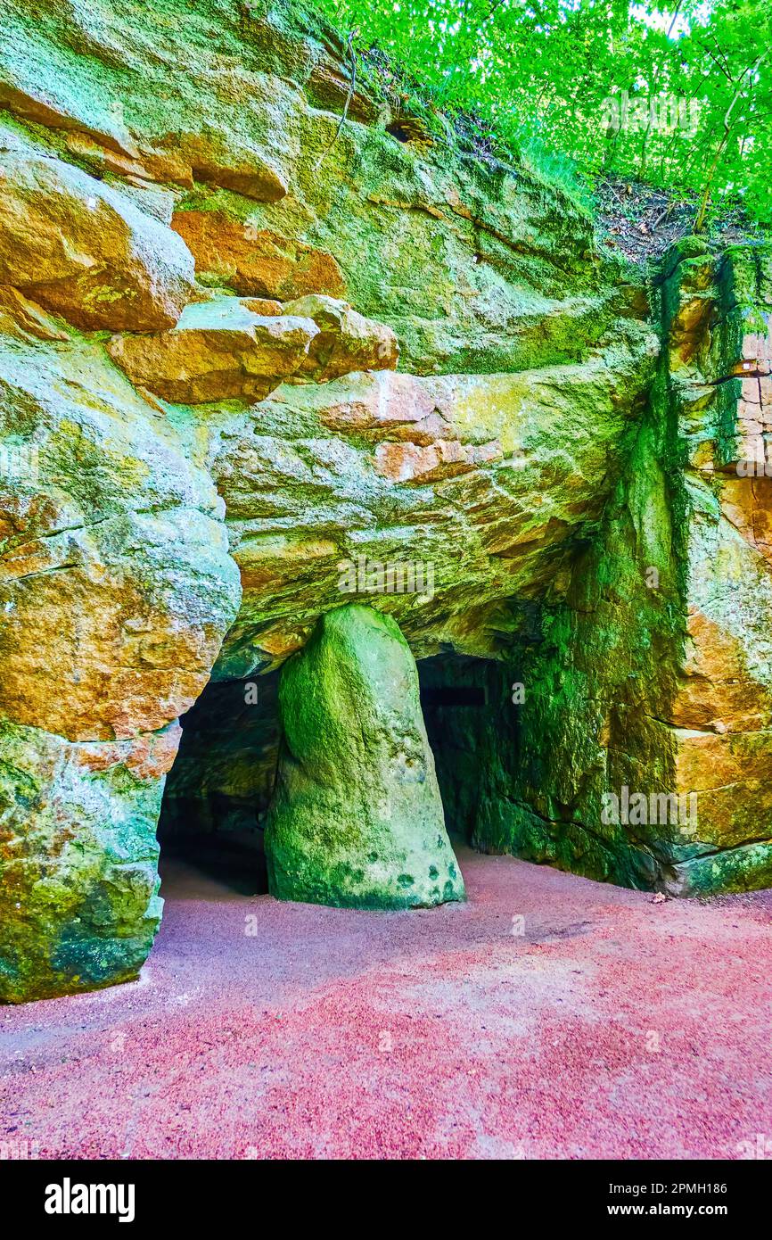 Grotto of Calypso in the mountain is on e of the symbols of Sofiyivka ...