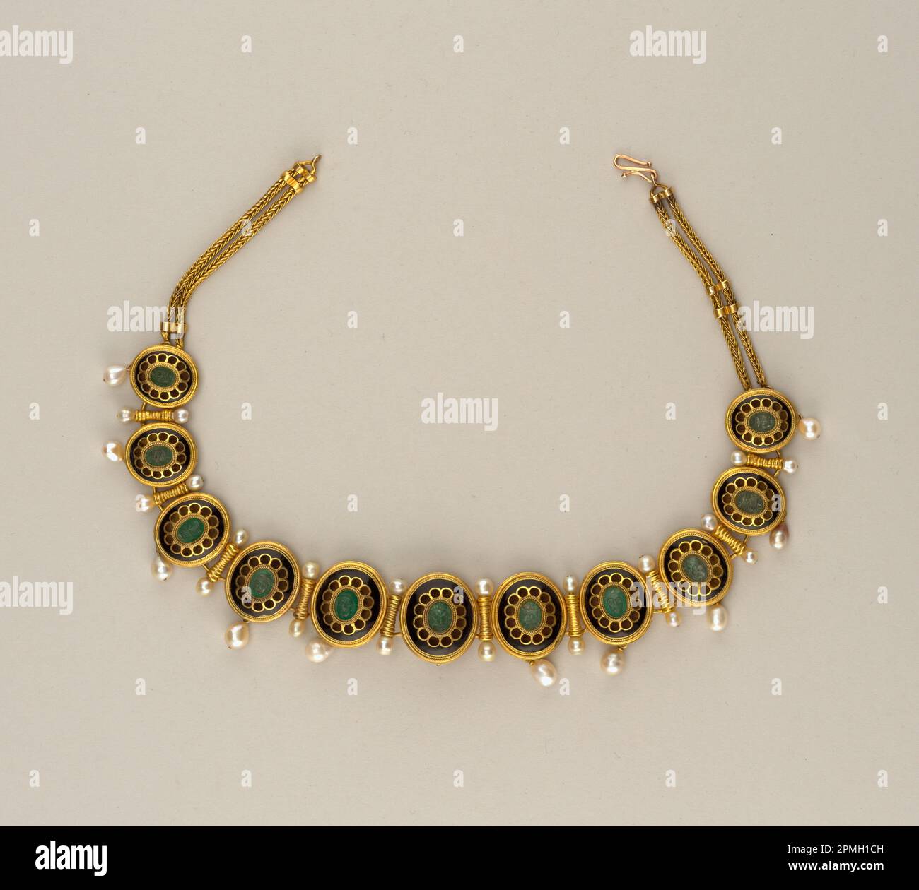 Necklace (Italy); Made by Fortunato Pio Castellani & Sons (Italy); cast ...