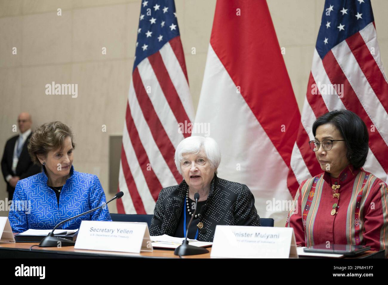 CEO of the Millennium Challenge Corporation Alice Albright, Treasury ...