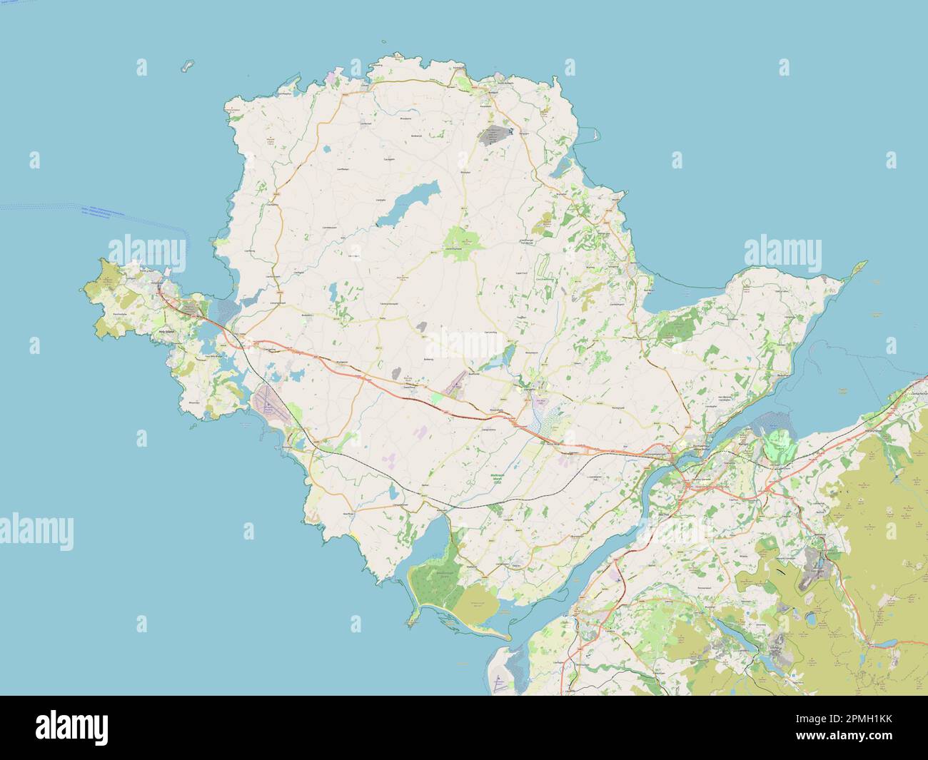 Isle Of Anglesey, region of Wales - Great Britain. Open Street Map ...
