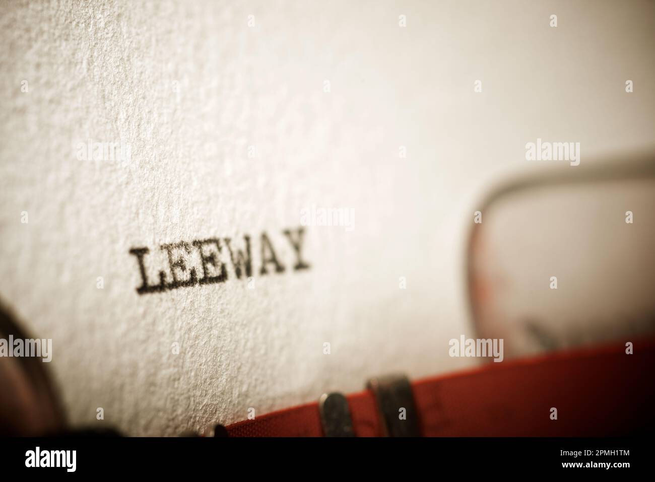 leeway word written with a typewriter Stock Photo - Alamy