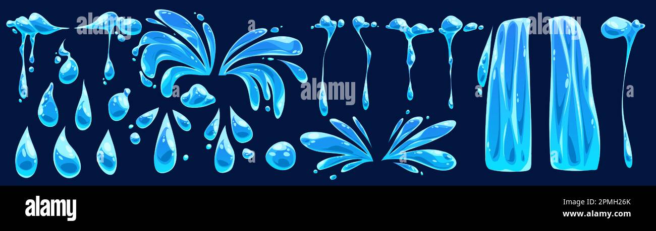 Cartoon water tear vector icon set vector. Liquid drop graphic with ...