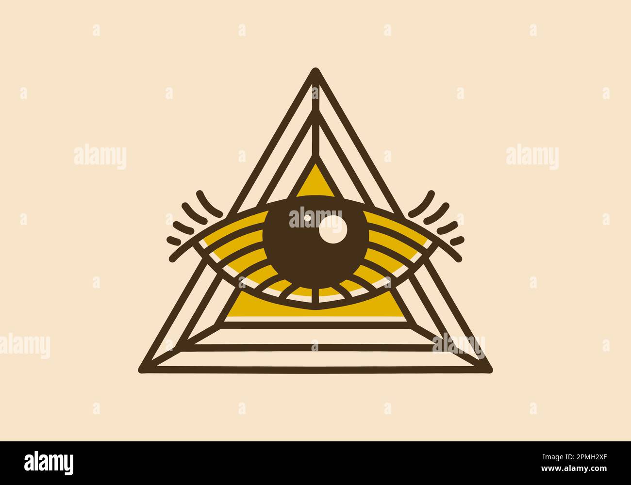 Eye triangle drawing hi-res stock photography and images - Alamy