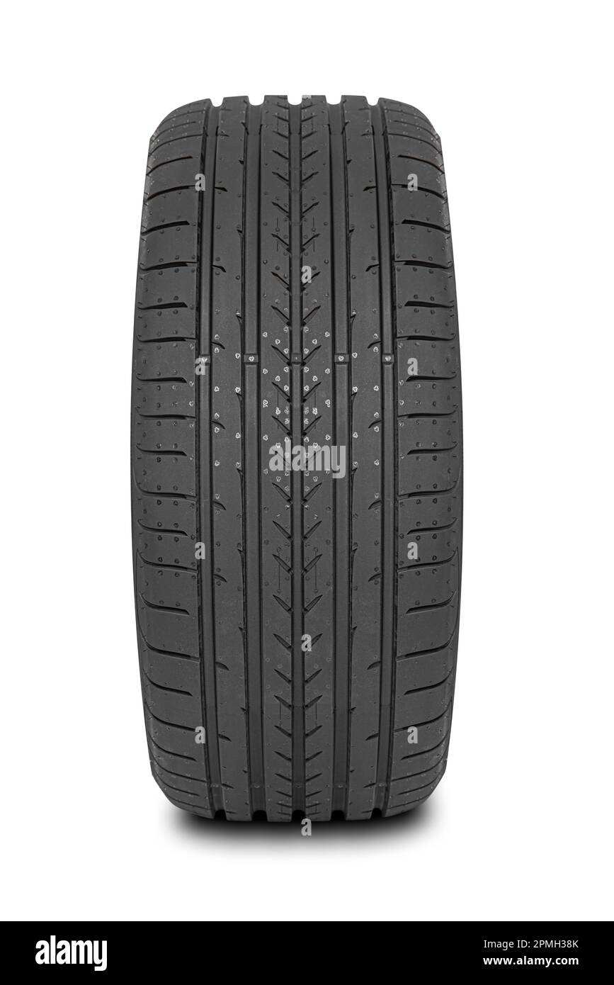 Car tire isolated on white background Stock Photo - Alamy