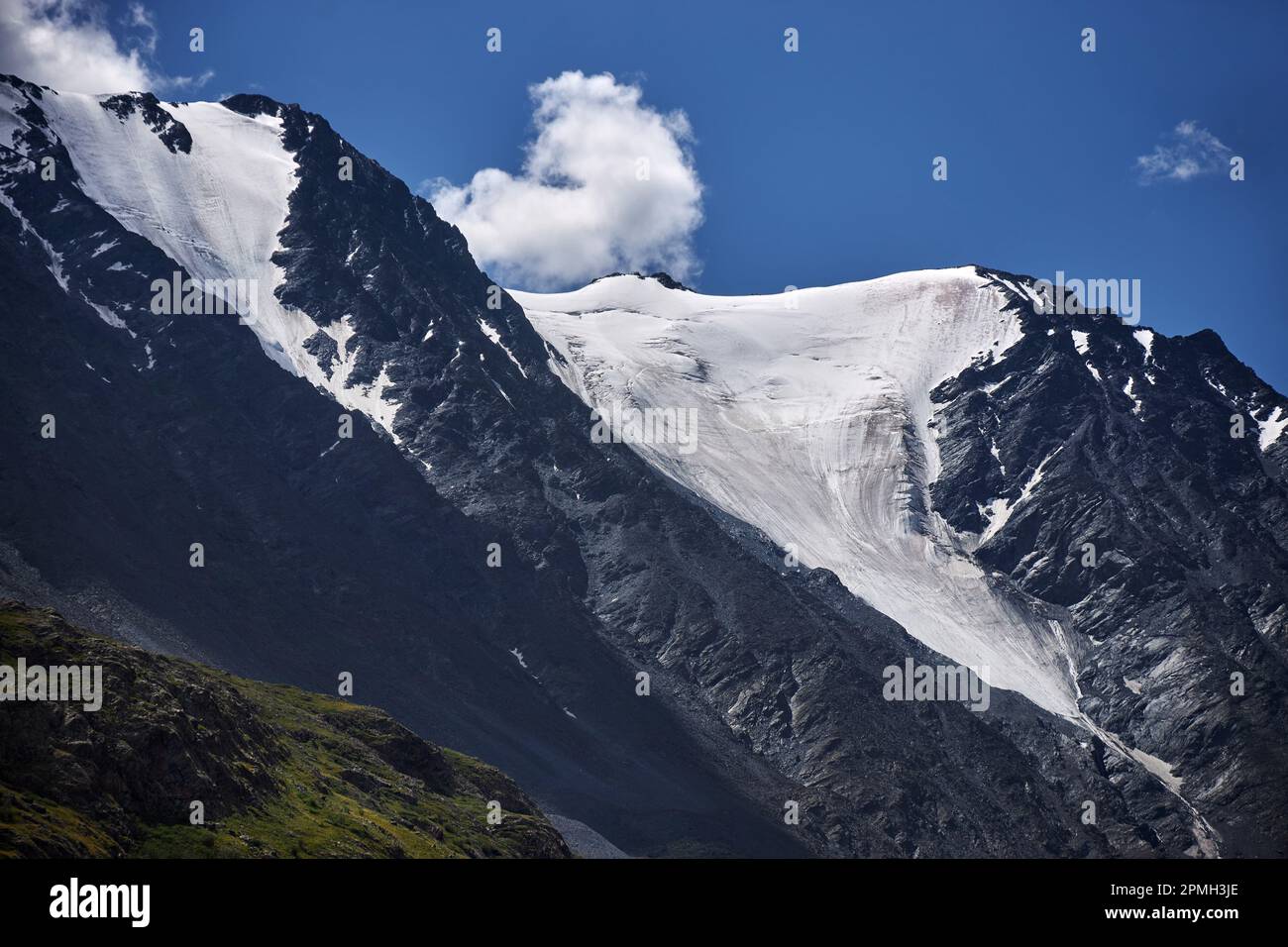 Hiking in the mountains. Rivers and mountain lakes, summer landscape of ...