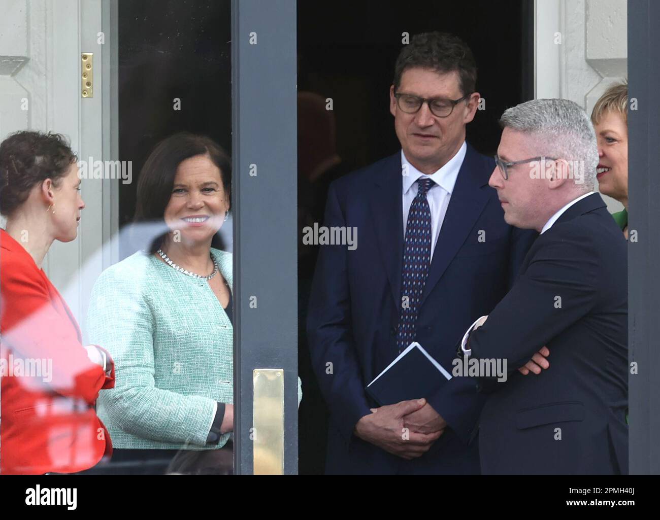 (left to right) Senator Marie Sherlock, Sinn Fein President Mary Lou ...