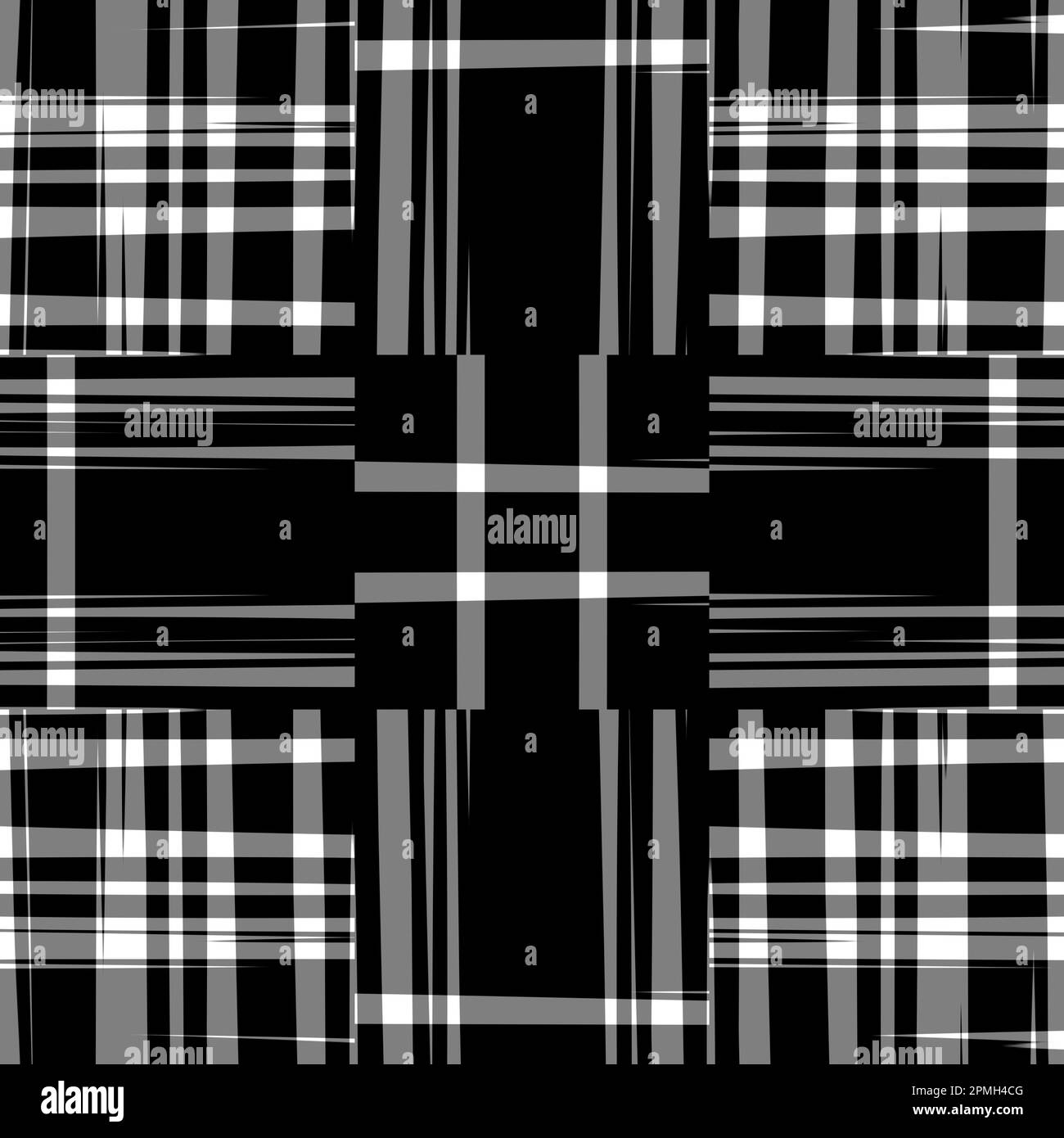 Black and white modern plaid pattern. Seamless monochrome tartan design ...