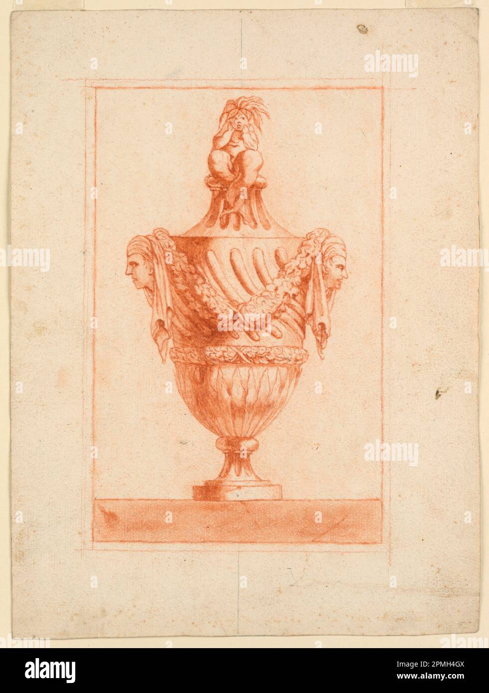 Drawing, Design for a Vase; red crayon on paper; 25.9 × 19.4 cm (10 3/ ...