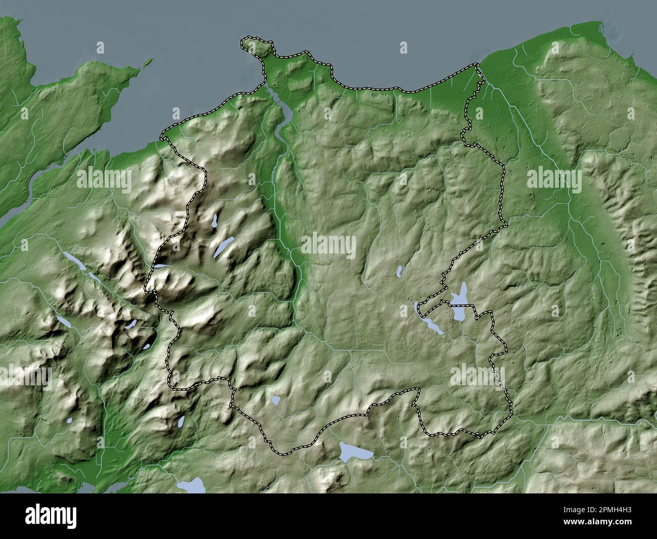 Conwy, region of Wales - Great Britain. Elevation map colored in wiki ...