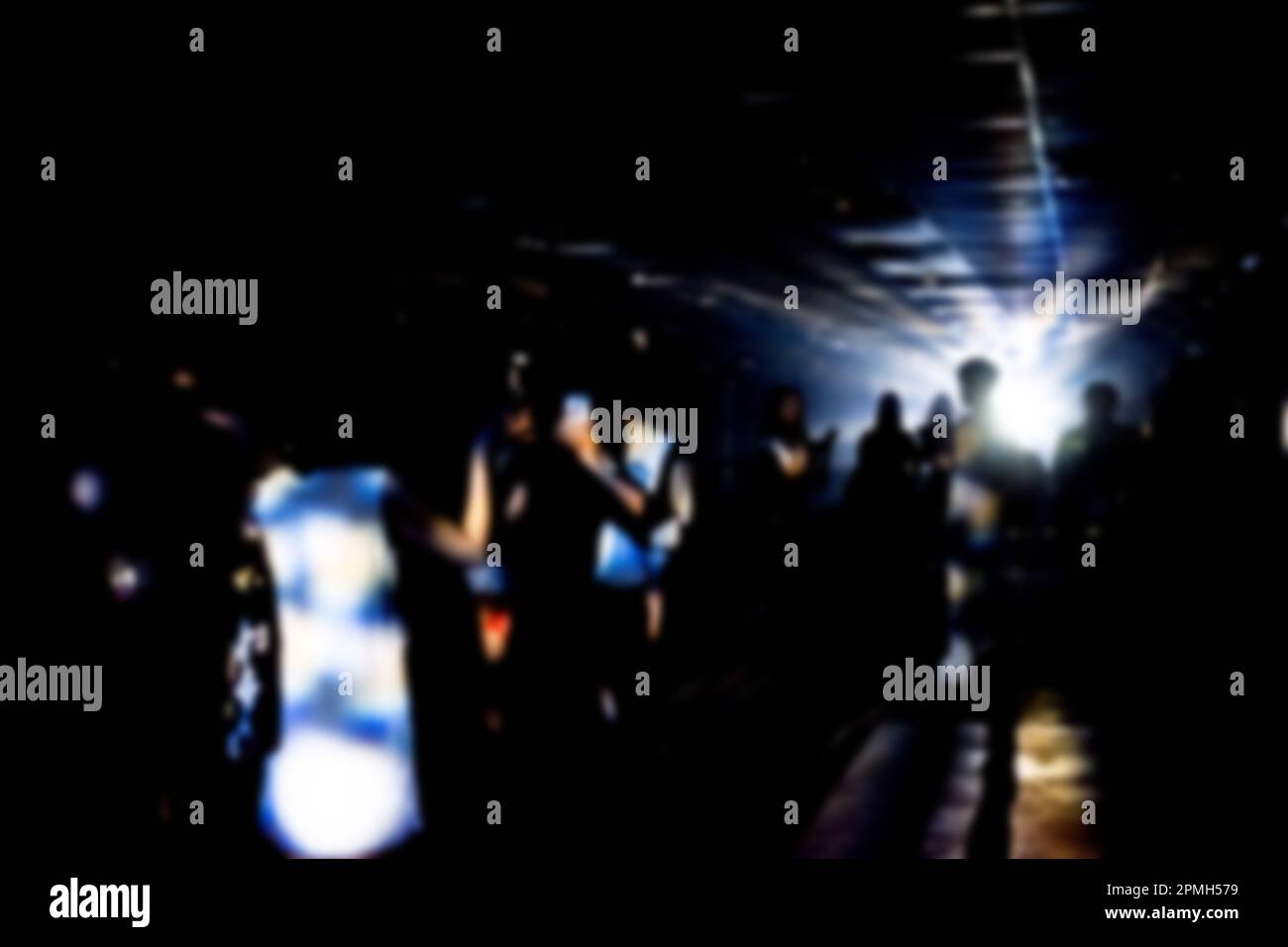 Shadow, silhouette of crowd. People in the dark with light Stock Photo ...