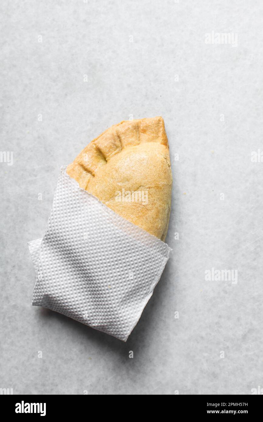 Nigerian meat pie on a marble tray, freshly baked nigerian meat pie ...