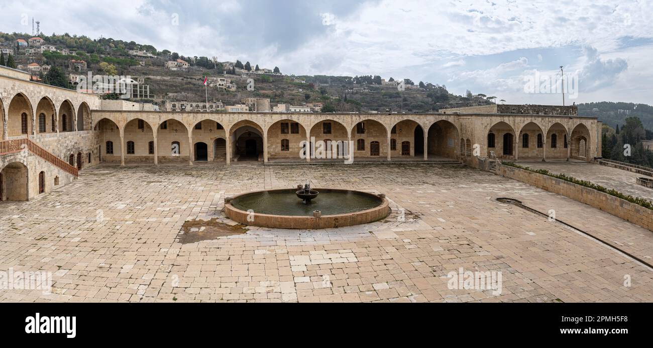 Panoramic from Courtyard of Dar al-Wousta, Beiteddine Palace, Lebanon ...