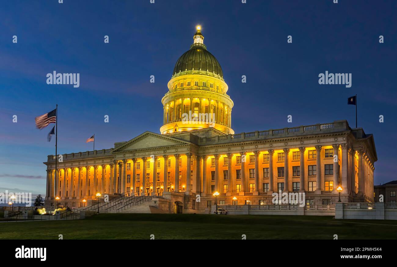 The Utah State Capitol Building is located in Salt Lake City. The ...