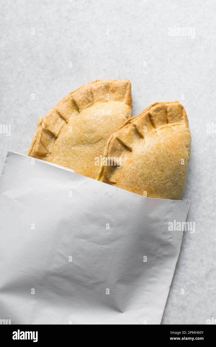 Nigerian meat pie on a marble tray, freshly baked nigerian meat pie ...