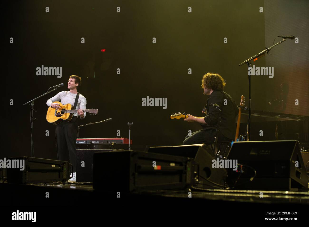 Alec Benjamin performing at Rogers Arena in Vancouver, BC, Canada on ...