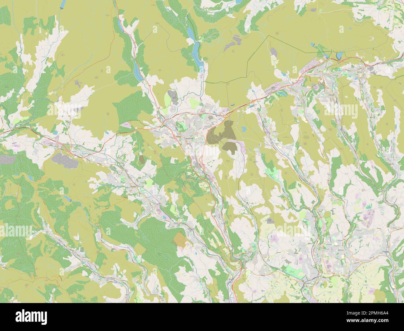 Merthyr Tydfil, region of Wales - Great Britain. Open Street Map Stock ...