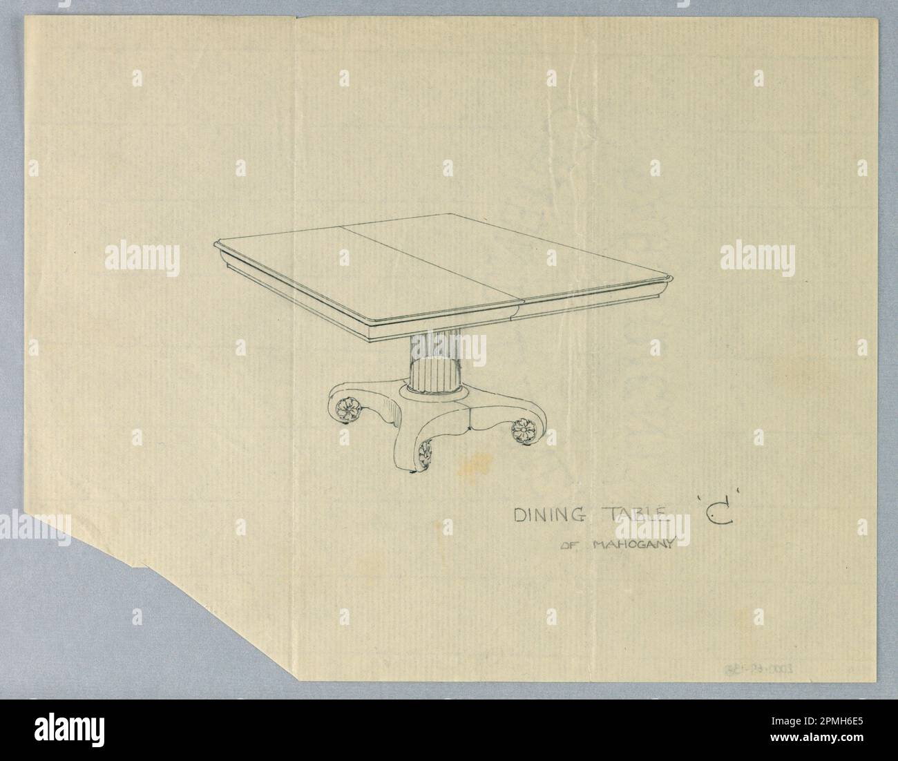 Drawing, Design for a Dining Table "C" of Mahogany; Designed by A.N ...