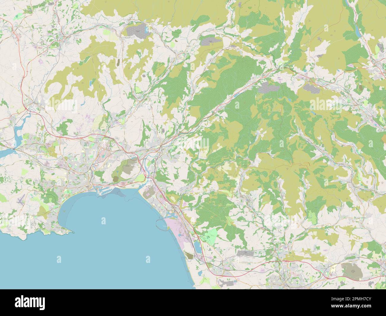 Neath Port Talbot, region of Wales - Great Britain. Open Street Map ...