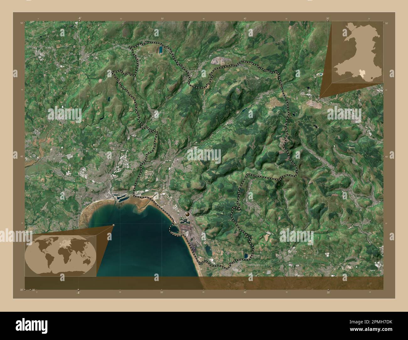 Neath Port Talbot, region of Wales - Great Britain. Low resolution ...