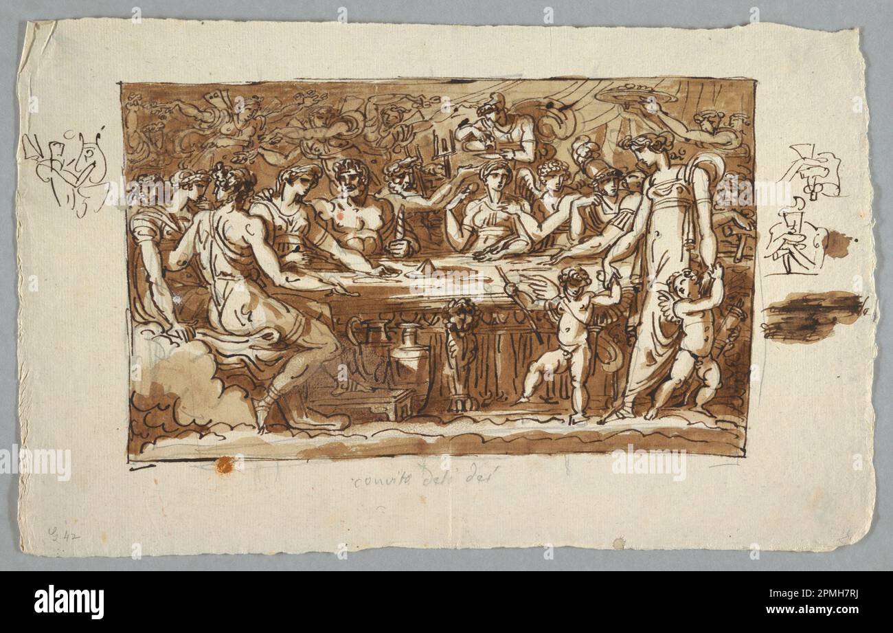 Drawing, The Feast of the Gods; Designed by Felice Giani (Italian, 1758 ...