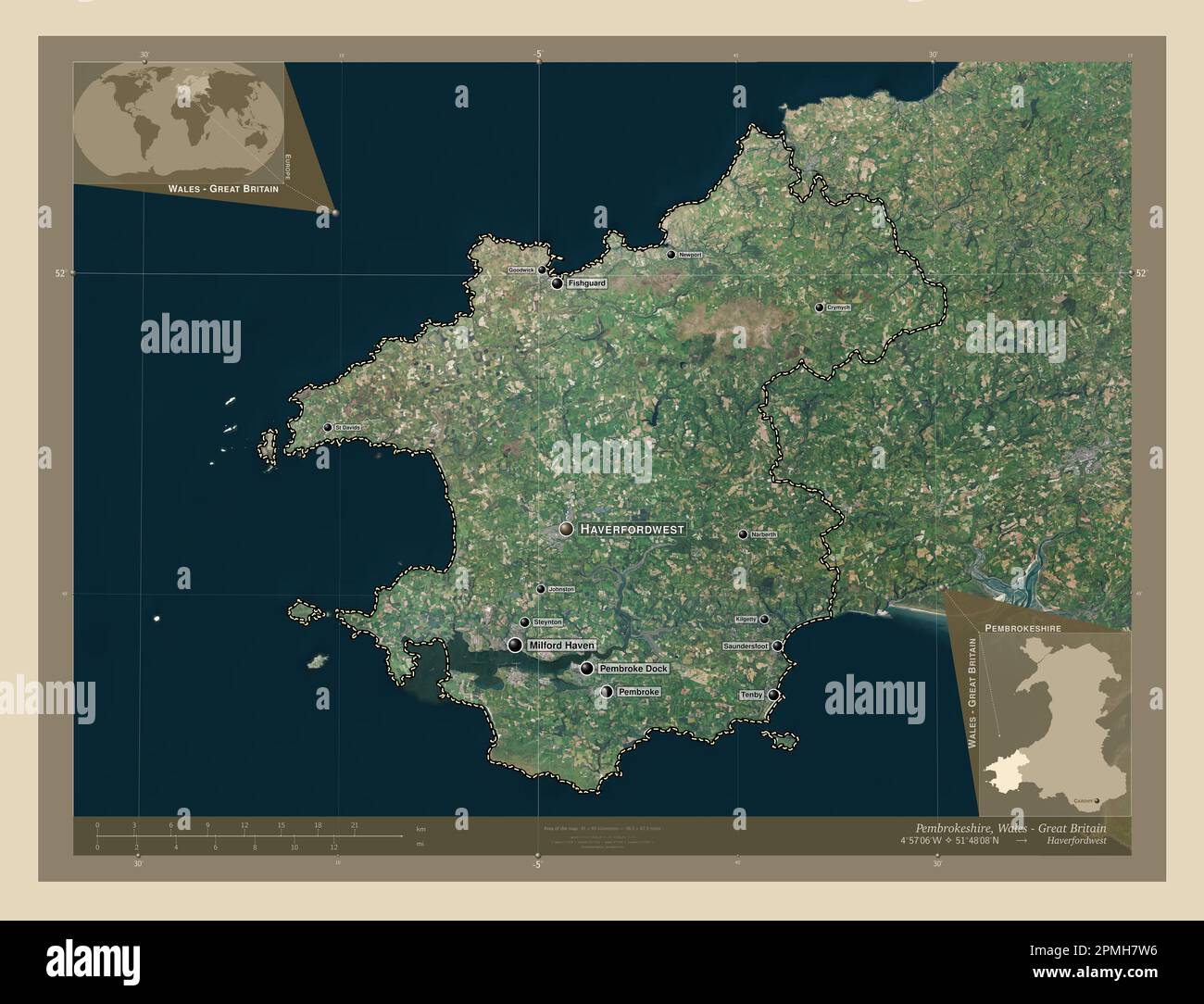 Pembrokeshire, region of Wales - Great Britain. High resolution ...