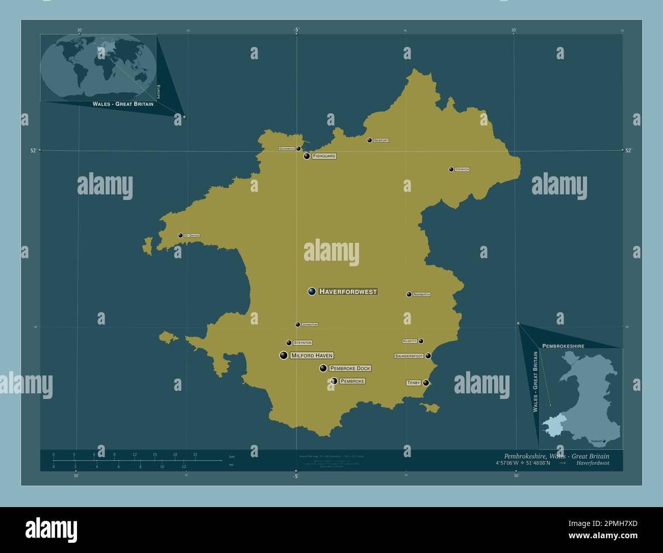 Haverfordwest Wales Map