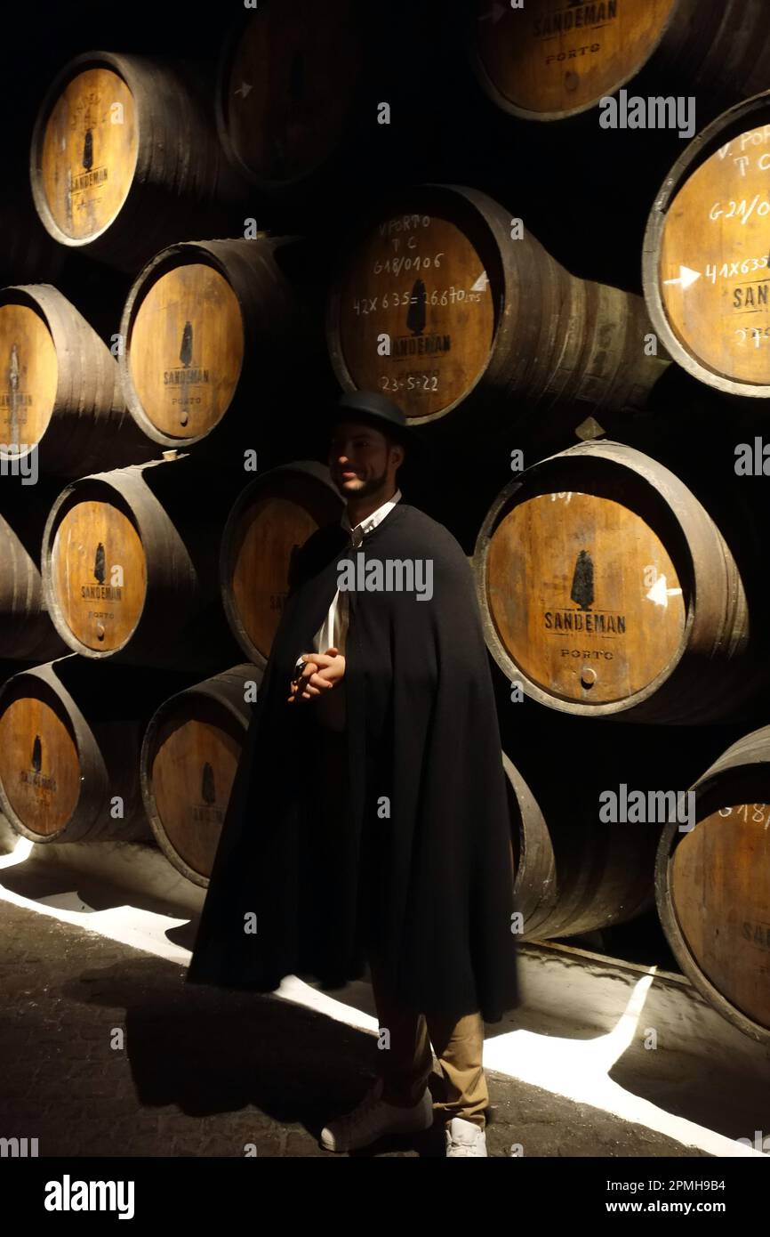 PORTO, PORTUGAL - OCTOBER 31, 2022 Sandeman Port cellars Stock Photo ...