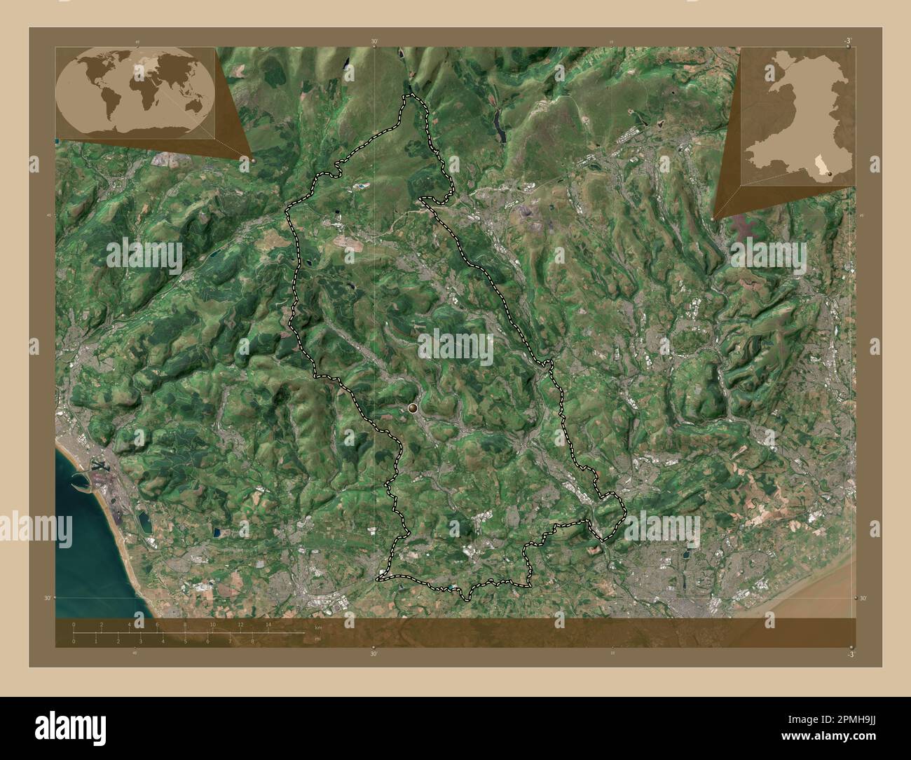 Rhondda map hi-res stock photography and images - Alamy