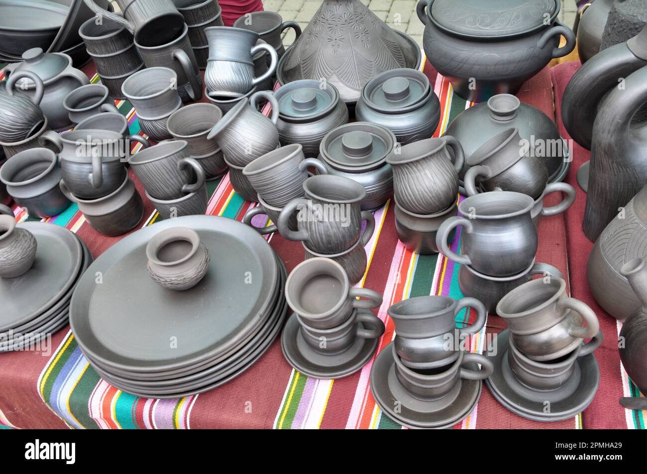 A variety of pottery made by folk craftsmen from clay Stock Photo - Alamy