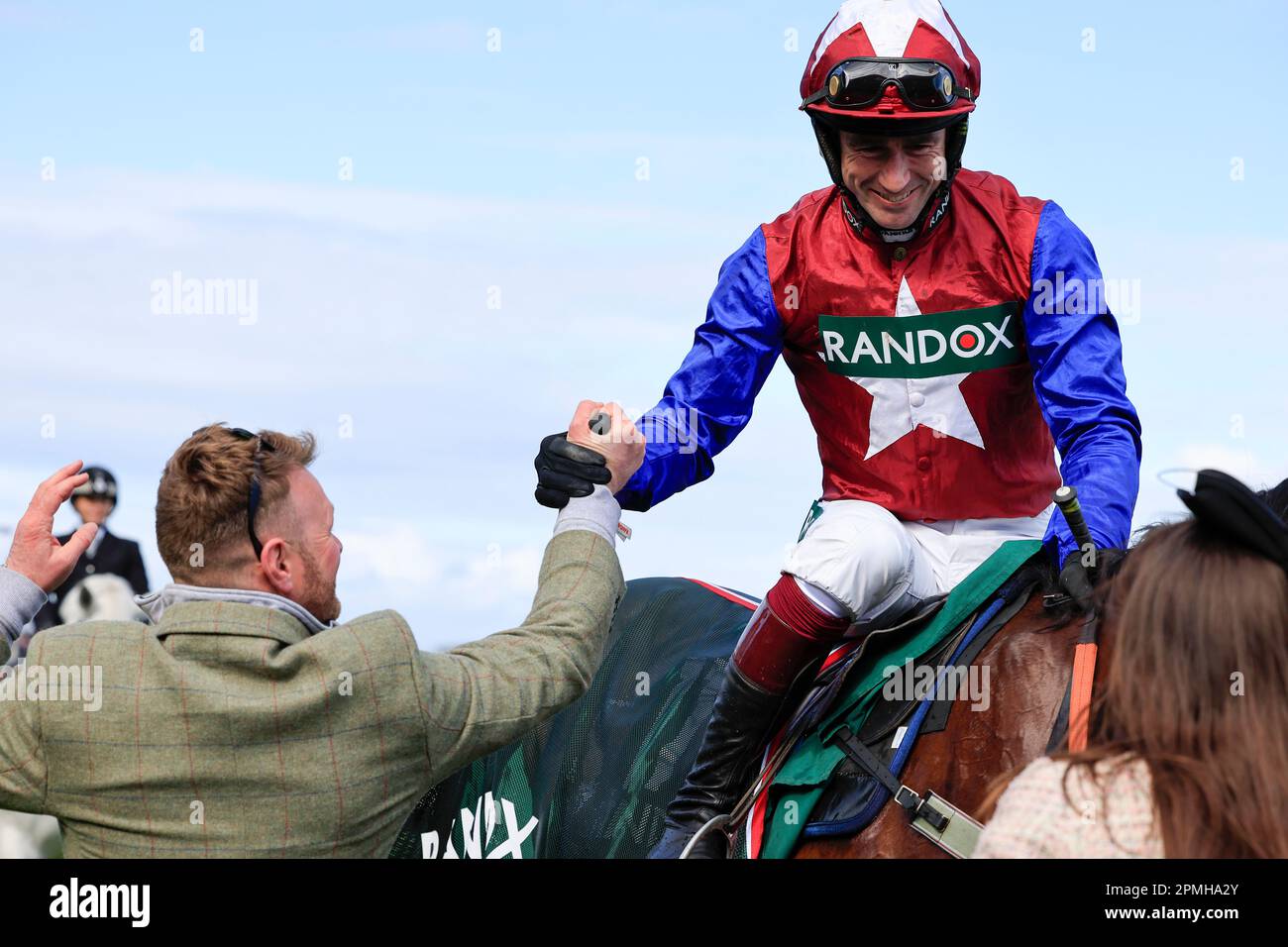 William Biddick celebrates winning The Randox Foxhunters Open Hunters ...