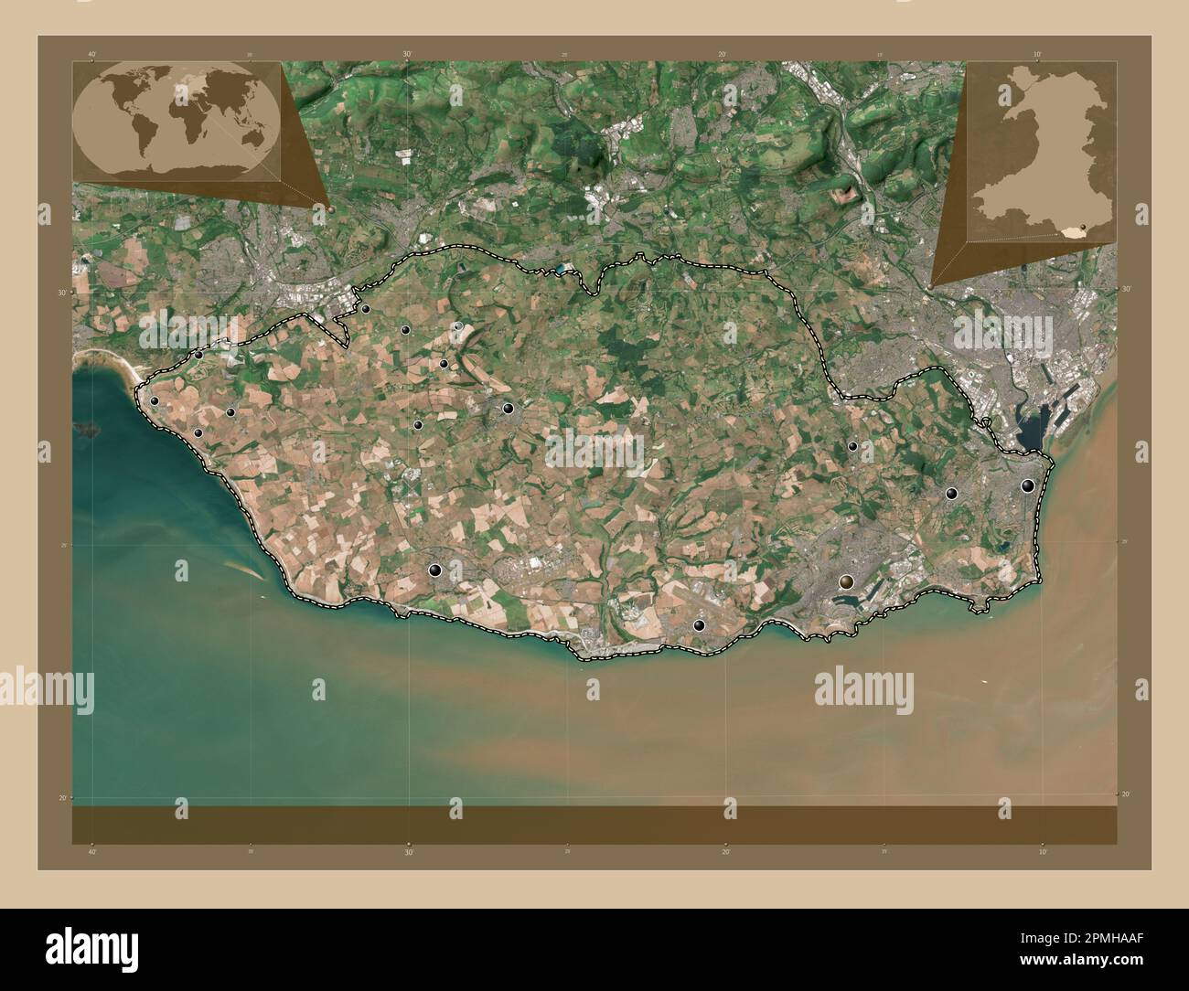 Vale of Glamorgan, region of Wales - Great Britain. Low resolution ...