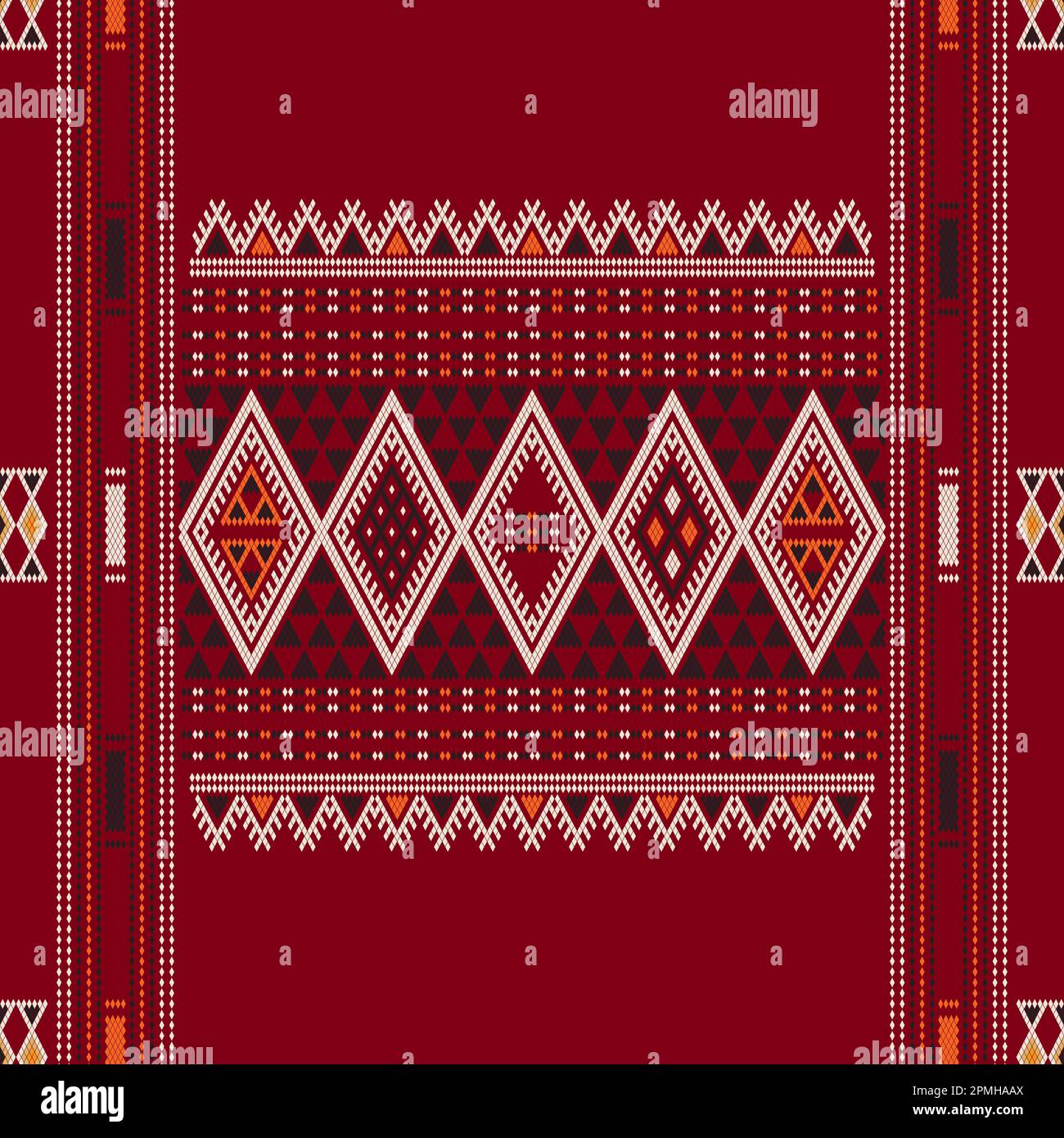 Traditional Tunisian embroidery pattern, seamless vector composition ...