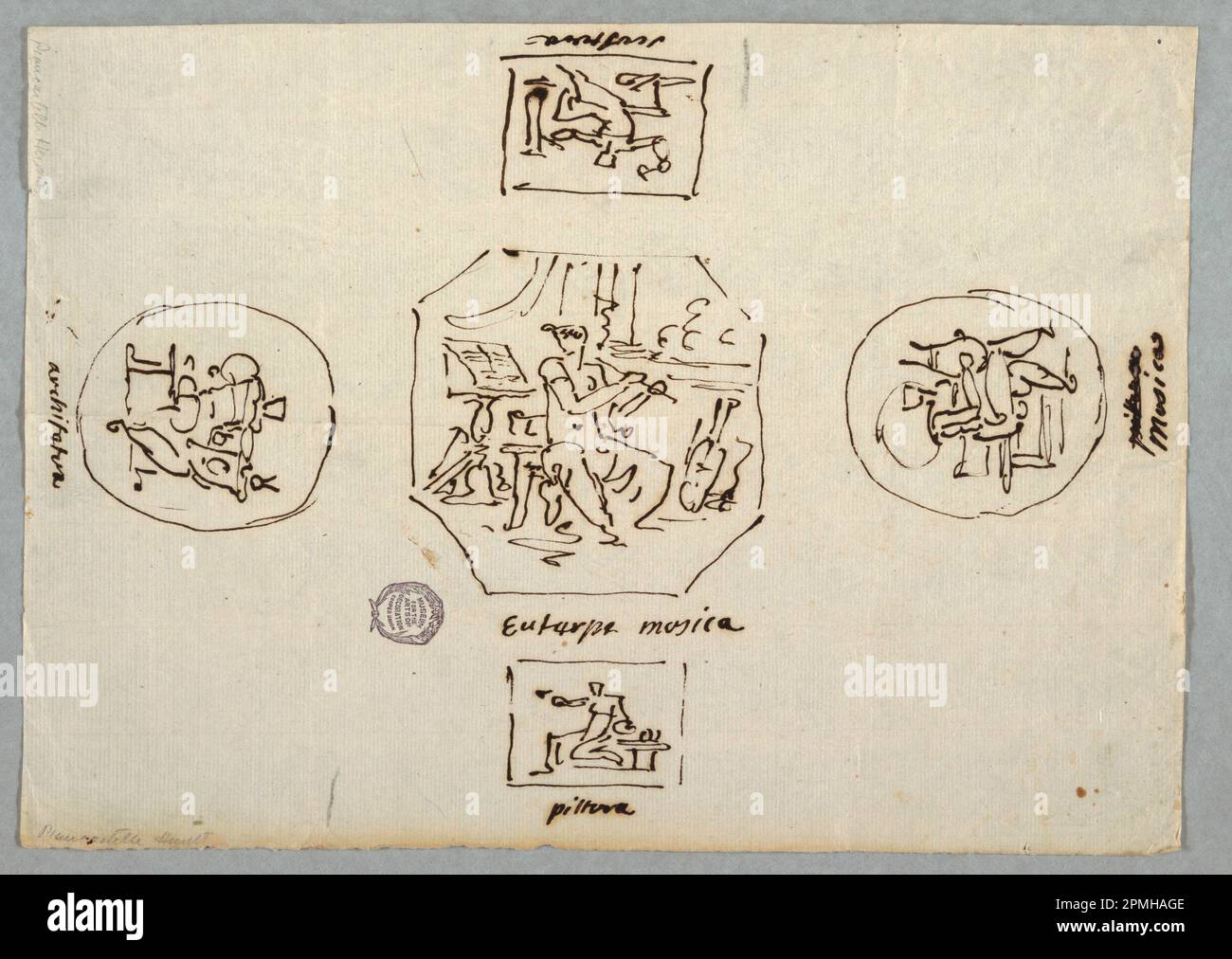 Drawing, Decorative Project for Ceiling; Designed by Felice Giani ...