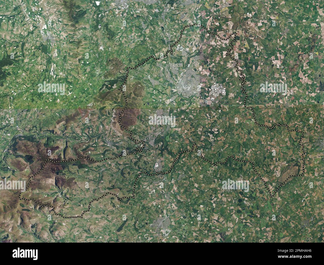 Wrexham, region of Wales - Great Britain. High resolution satellite map ...