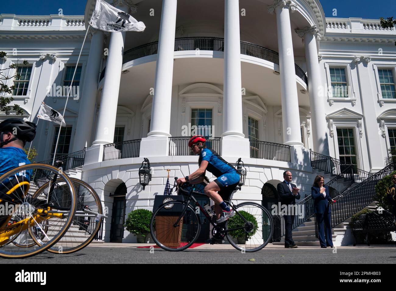 Vice President Kamala Harris and second gentleman Doug Emhoff welcome ...