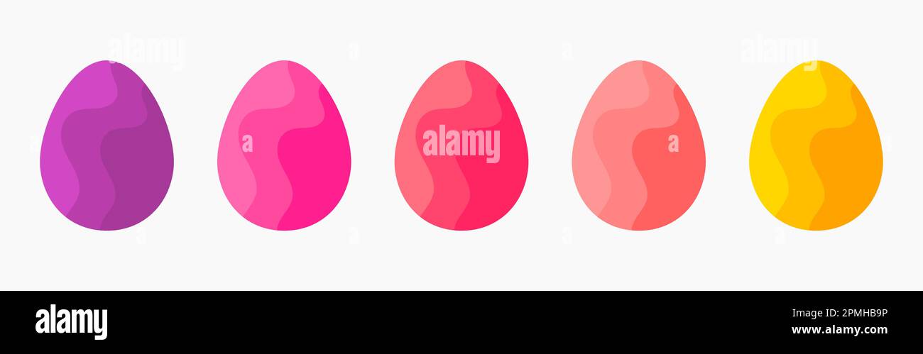 Painted Easter eggs icons collection. Vector illustration Stock Vector Image & Art - Alamy