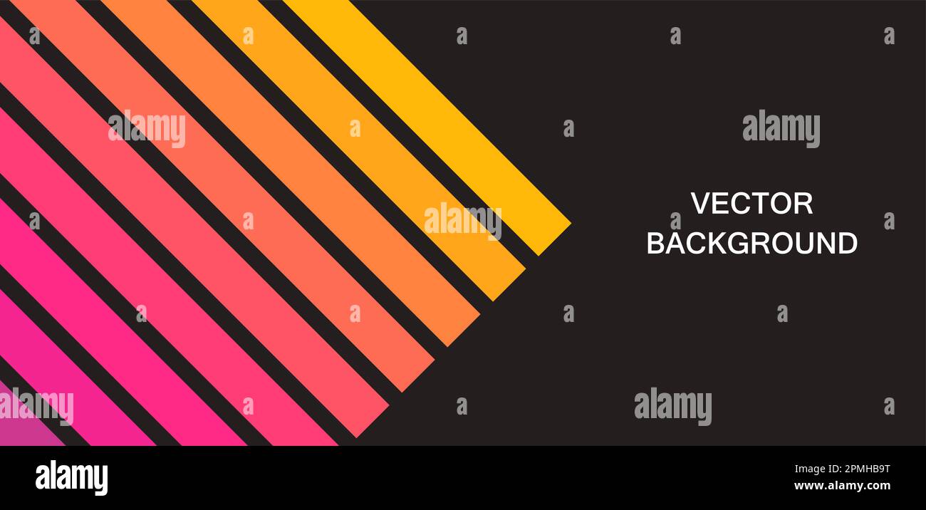 Colors gradient stripes background banner. Vector illustration Stock ...