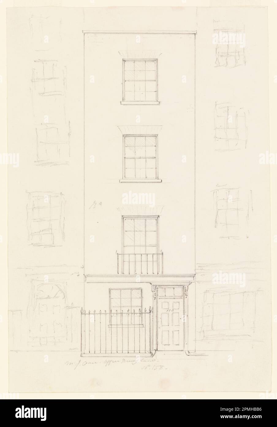 Drawing, Facade of Frederick Crace's Office; Designed by Frederick ...