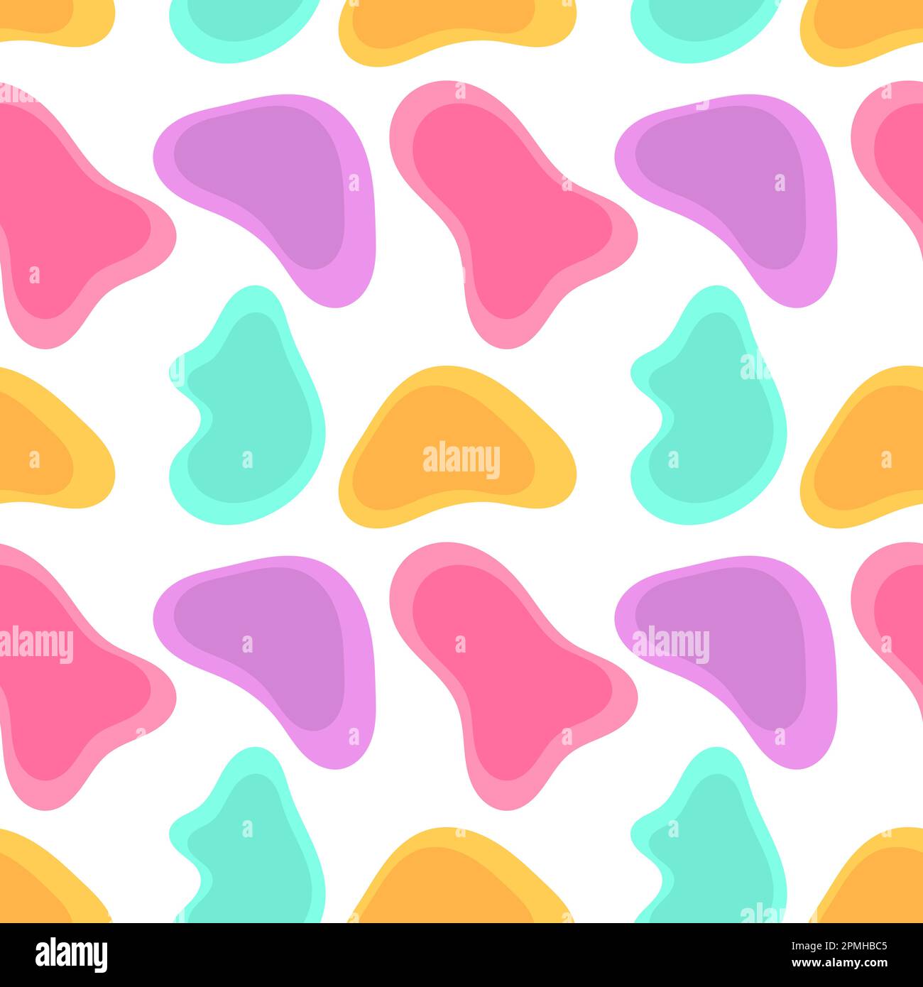 Abstract liquid amoeba shapes colorful seamless pattern. Vector ...