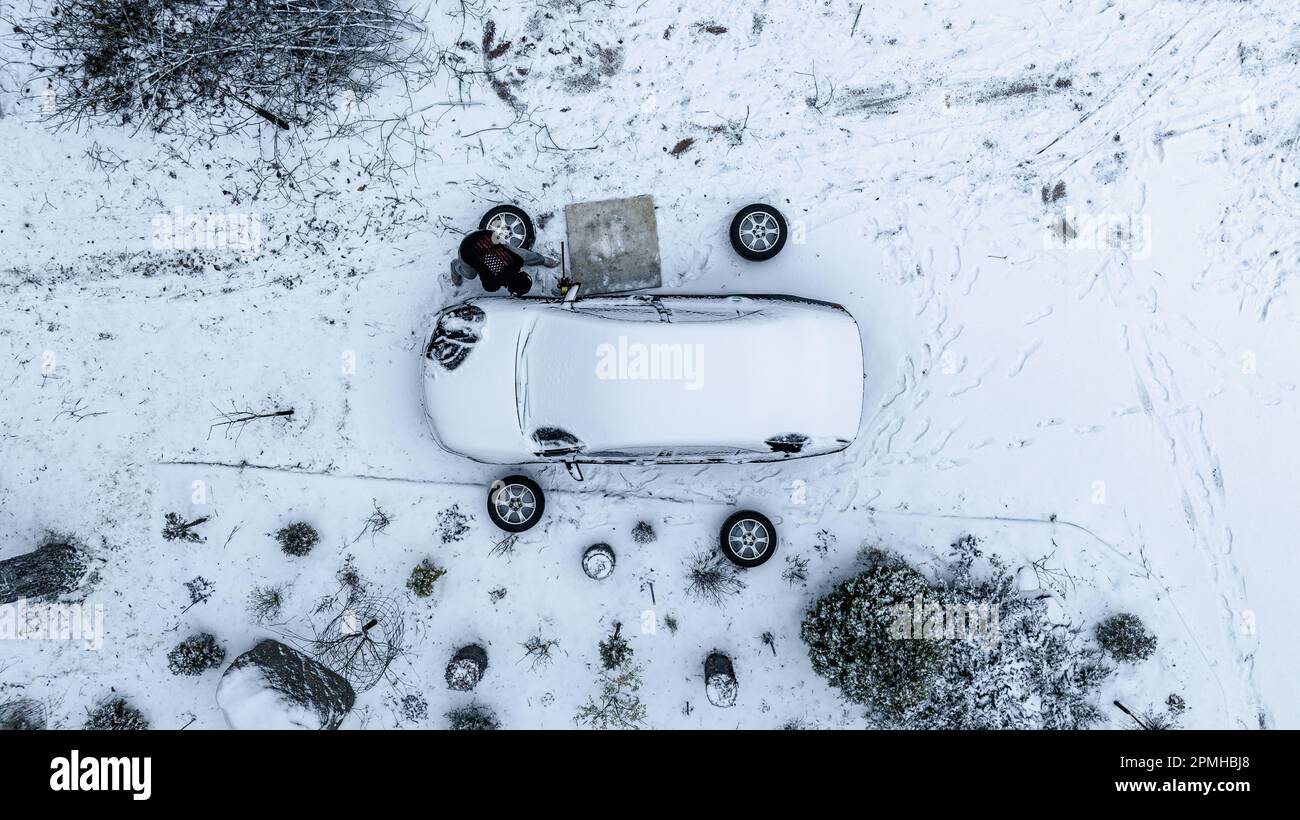 Overhead top down shot person hi-res stock photography and images - Alamy