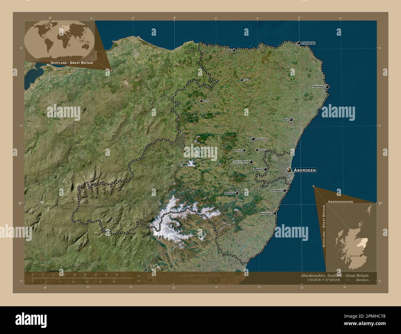 Aberdeenshire, region of Scotland - Great Britain. Low resolution ...