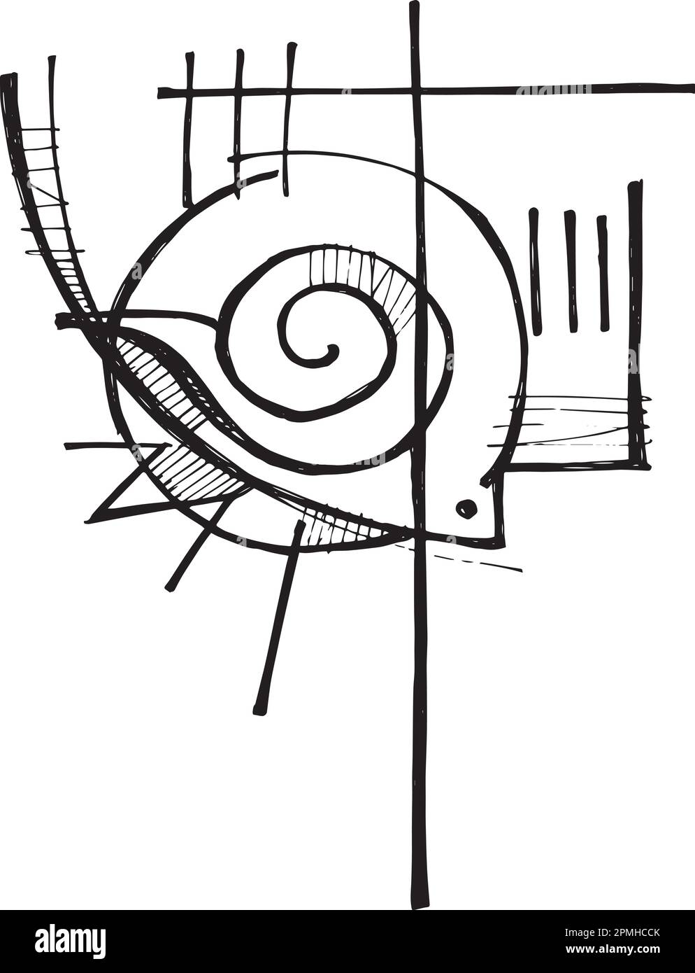 Hand drawn vector illustration or drawing of the holy spirit Stock ...