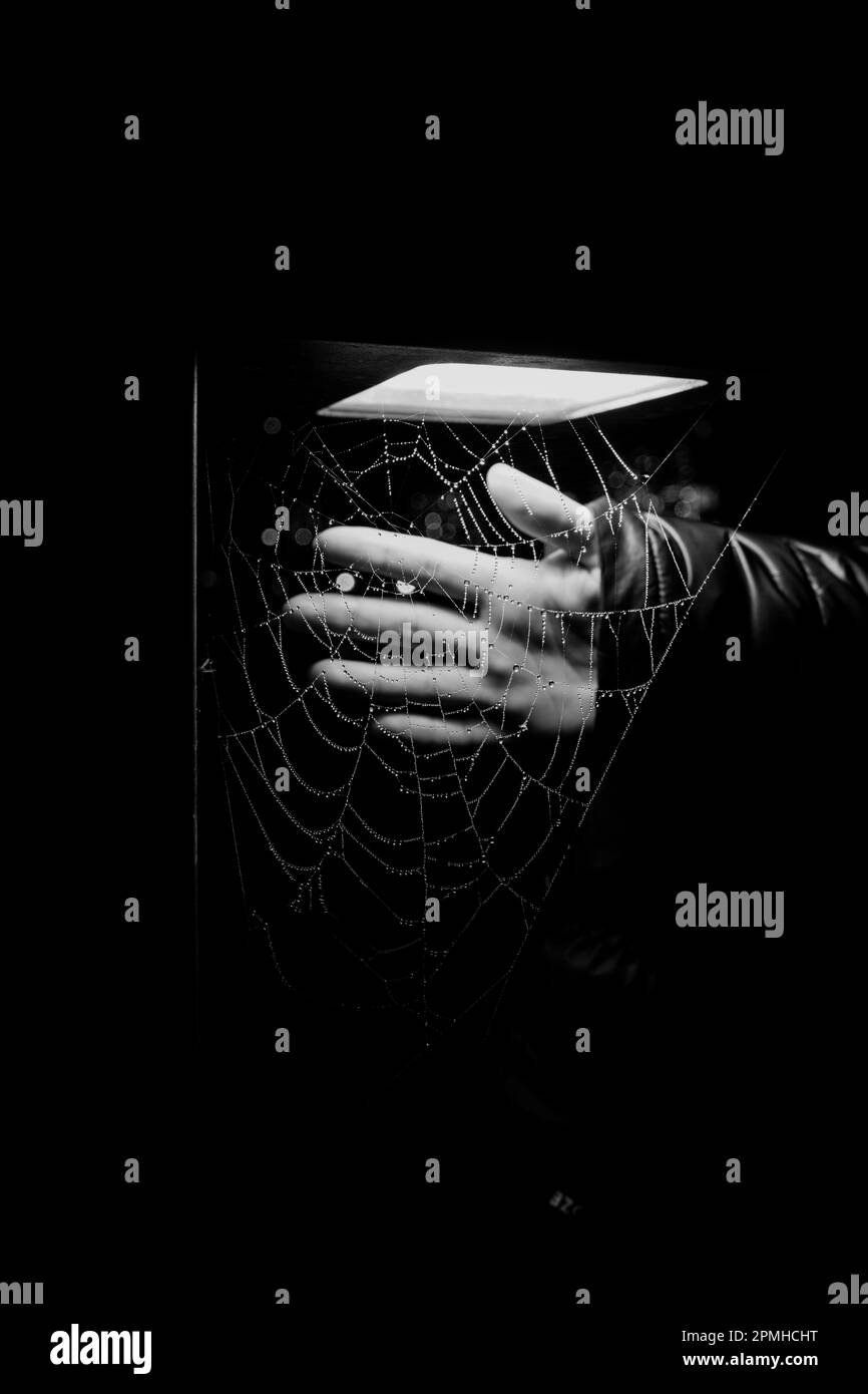 Creepy hand reaching Black and White Stock Photos & Images - Alamy