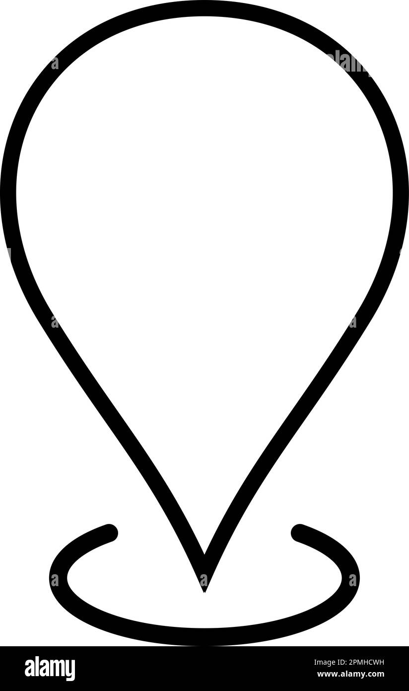 Linear icon of location pin as place position concept Stock Vector ...