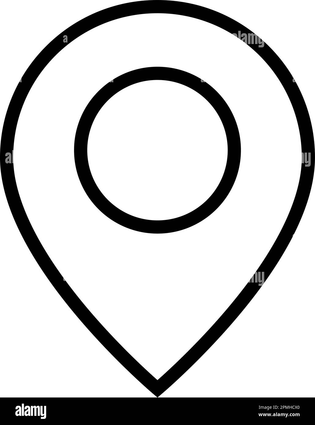 Linear vector icon of location pin as navigation concept Stock Vector ...