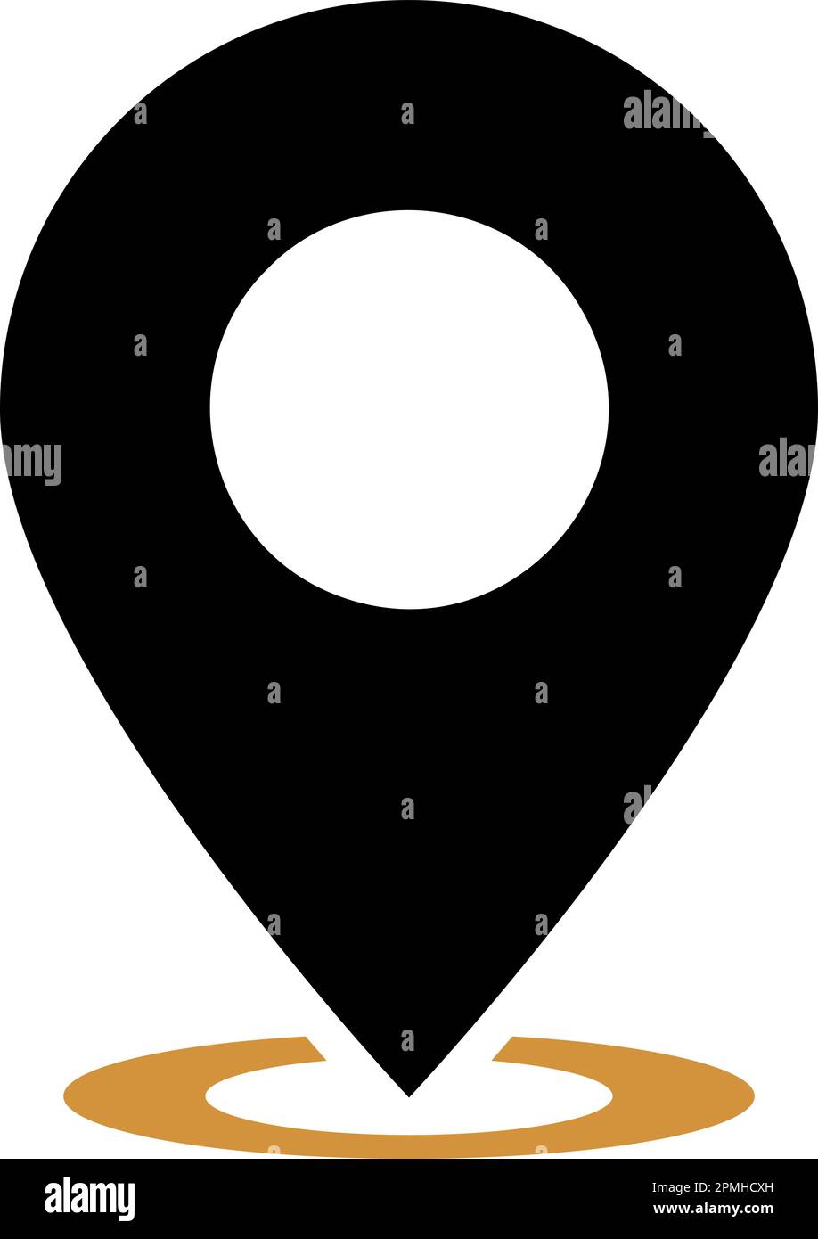 Flat location pin icon as a position finding concept Stock Vector Image ...