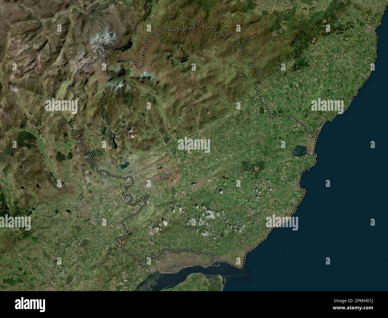 Angus, region of Scotland - Great Britain. High resolution satellite ...